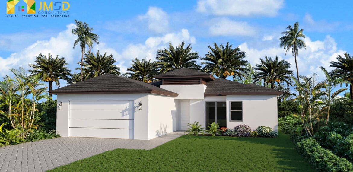 Exterior Rendering Naples FL - 3D House Rendering Naples FL