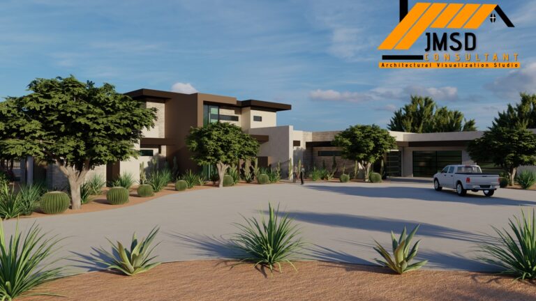 3D House Rendering Detroit Michigan - JS Engineering Studio