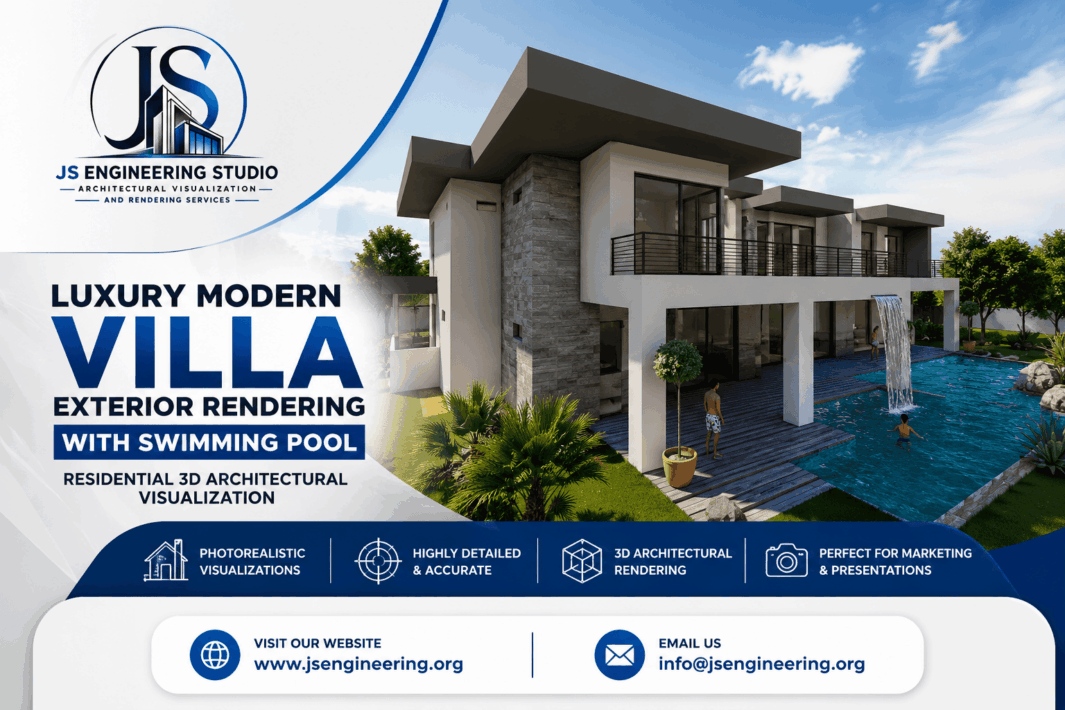 3D Villa Rendering - Luxury Villa Rendering